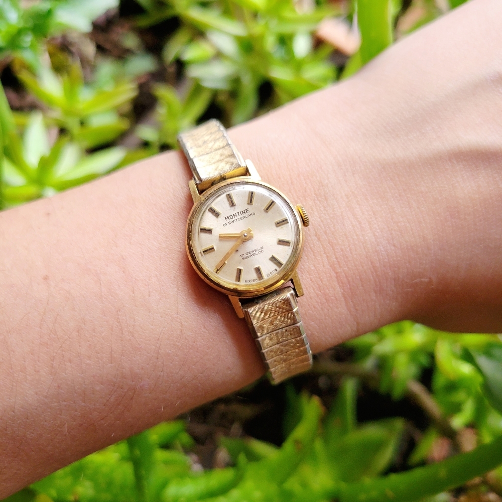 Vintage Swiss Montine 17 Jewels Incablox Gold Classic… - Gem